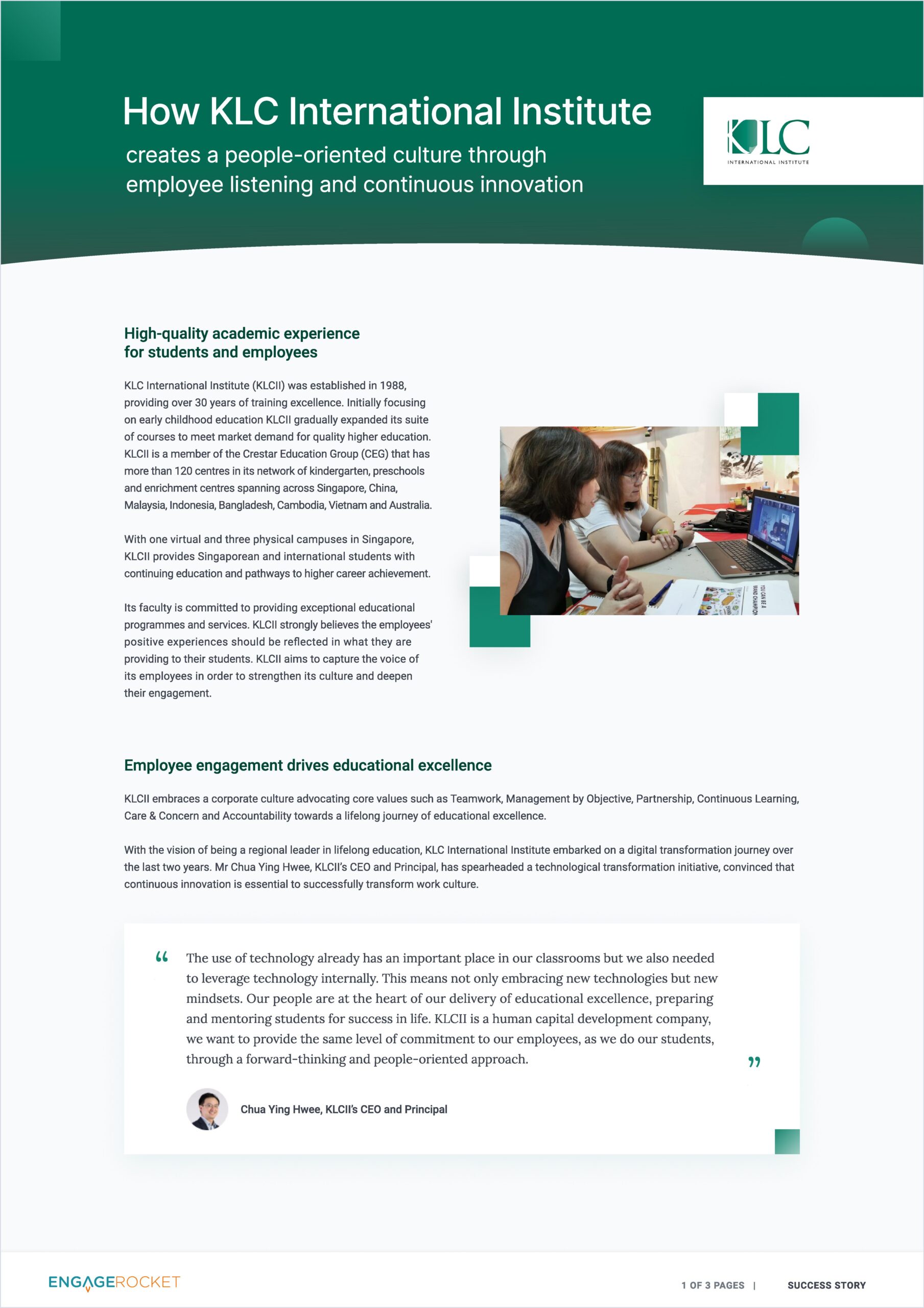 KLC International Institute | Creating a People-Oriented Culture